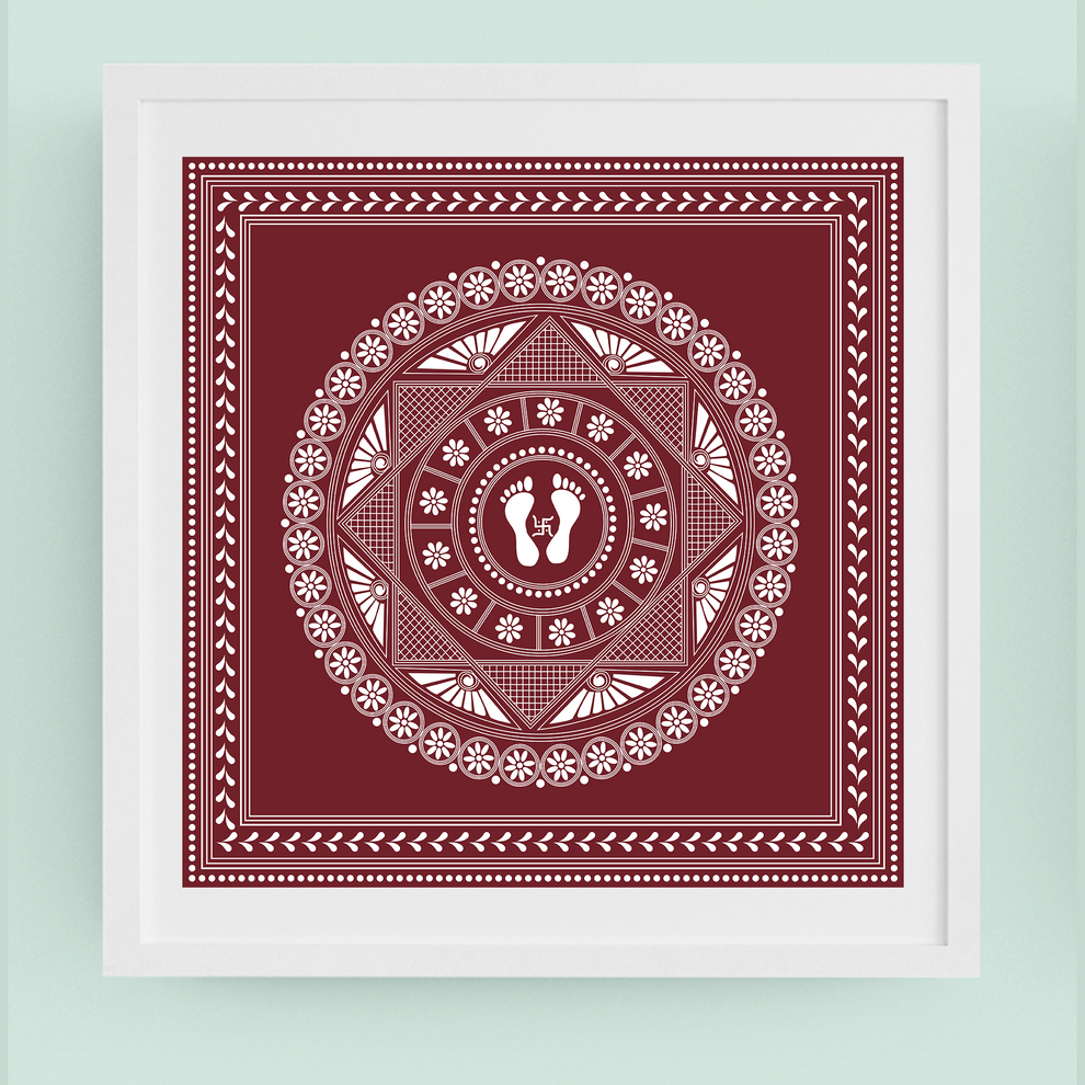 Lakshmi Charan Aipan Frame – Pahadi Store